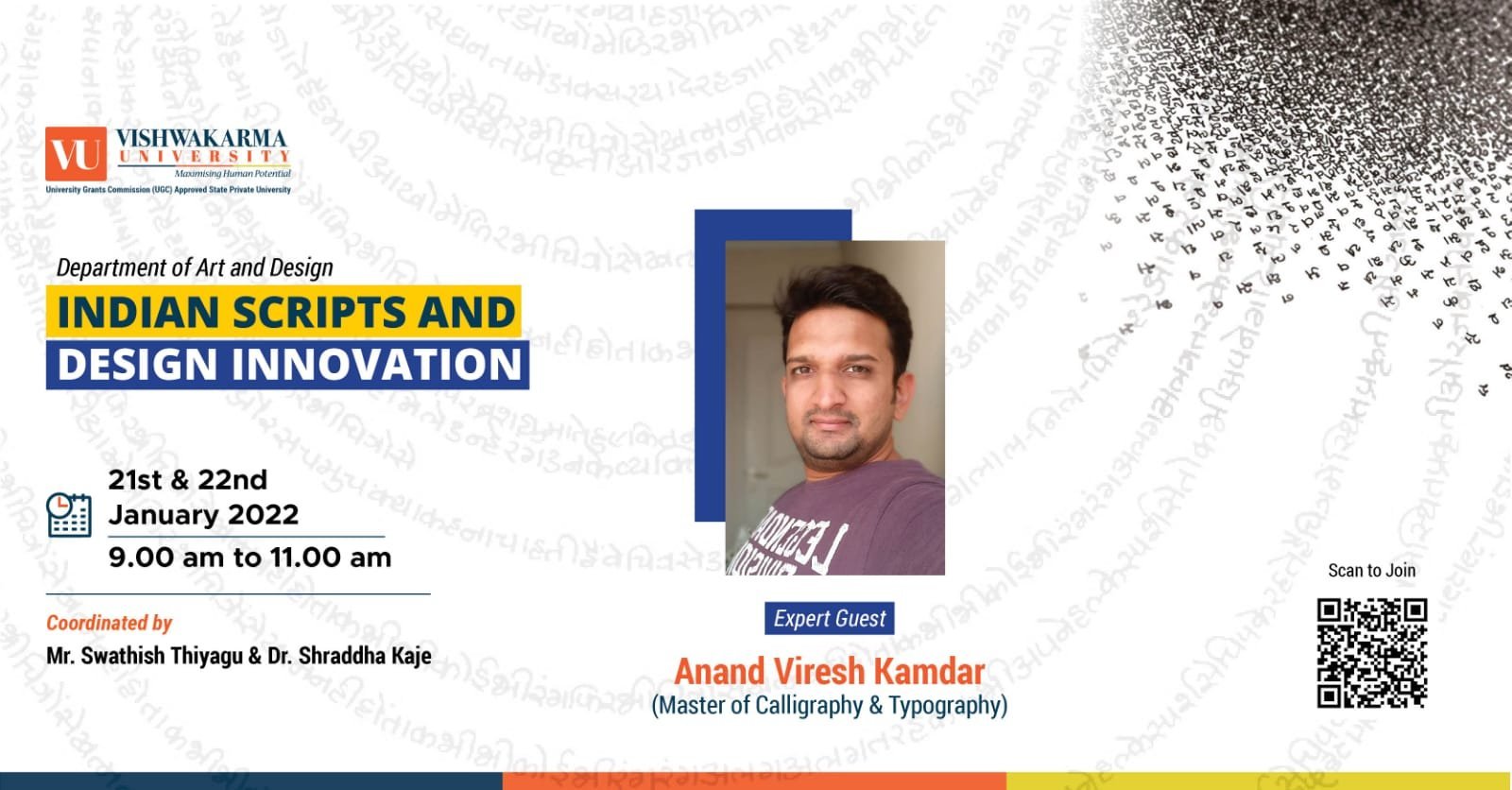 ‘Indian Scripts’ Calligraphy - Workshops by Anand Kamdar